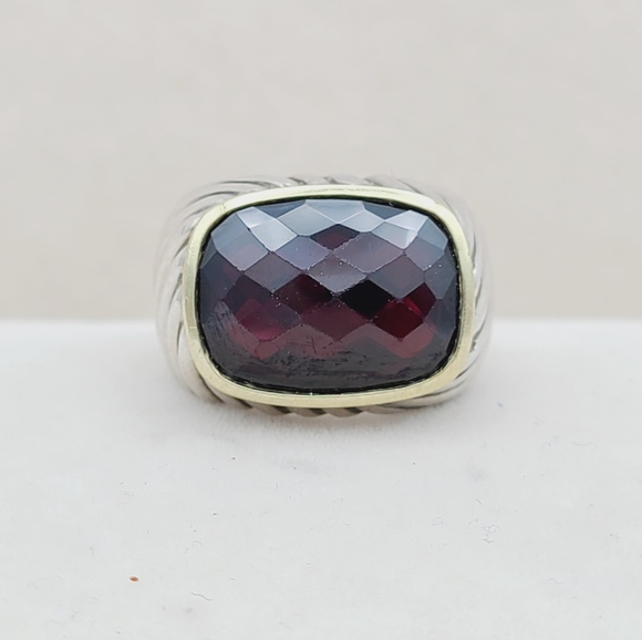David Yurman | Jewelry | David Yurman Sculpted Waverly Garnet Ring With ...